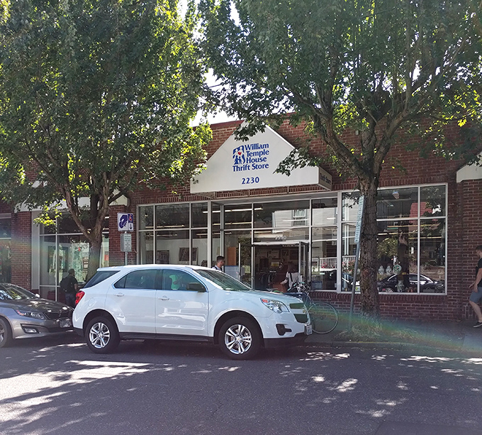 Wooden chairs line the sidewalk outside William Temple House, like sentinels guarding the quality treasures waiting within. 
