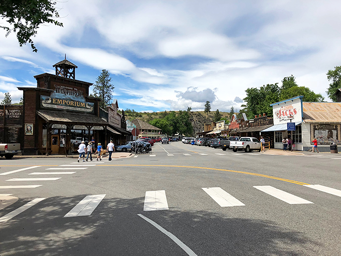 Winthrop's main street looks like a Hollywood Western come to life, complete with wooden boardwalks and vintage storefronts that creak with authentic charm.