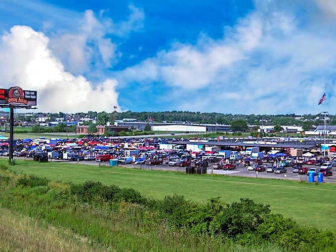 The treasure hunter's promised land stretches before you under Ohio skies, where one person's castoffs become another's prized possessions.