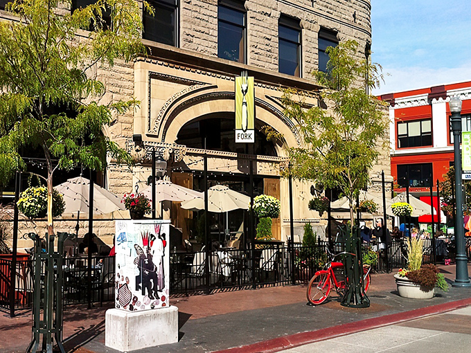 Fork's grand entrance in the historic Boise City National Bank Building proves that sometimes the best deposits are made directly to your stomach.
