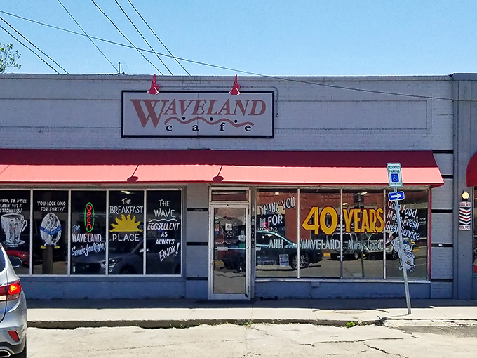 The iconic mug wall at Waveland Cafe isn't just decoration&mdash;it's a timeline of loyal customers and morning rituals spanning decades.