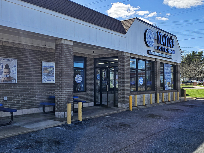 Tucked into an unassuming strip mall, YiaYia's Kitchen boldly proclaims its gyro supremacy with a sign that's as confident as the flavors waiting inside.