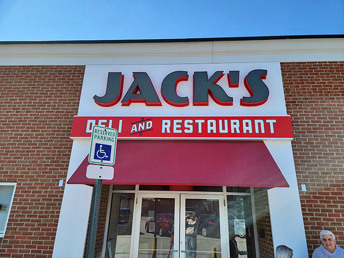 The iconic red awning of Jack's Deli beckons like a culinary lighthouse, promising comfort food that transcends trends and satisfies souls.