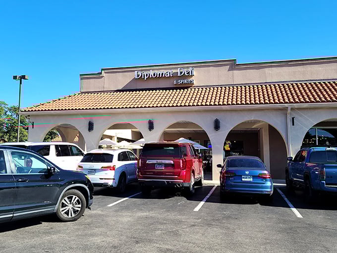 The unassuming exterior of Diplomat Deli in Vestavia Hills hides culinary treasures within. That terracotta roof isn't compensating for anything&mdash;the sandwiches speak for themselves.