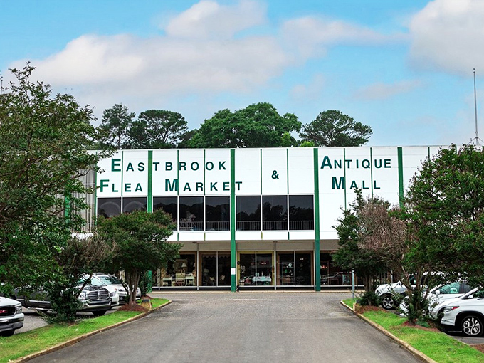 The retro facade of Eastbrook beckons like a siren song to bargain hunters. Behind those walls lies a treasure trove waiting to be discovered.