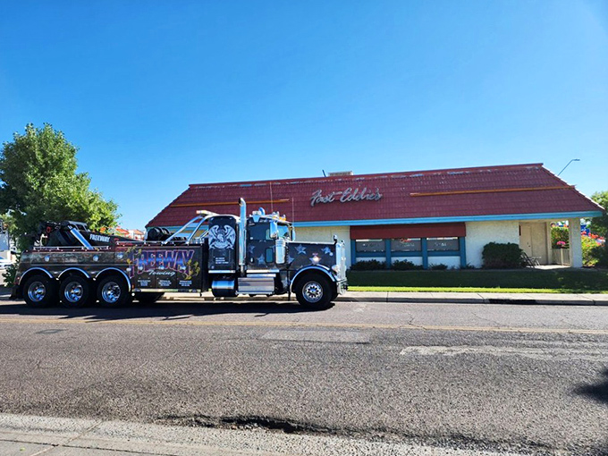 Fast Eddie's sits unassumingly along the street, proving that culinary treasures often hide behind the most modest facades.