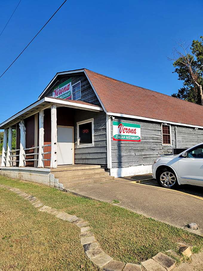 The unassuming exterior of Verona Italian Restaurant might fool you, but as my grandmother always said, "Never judge a pasta place by its porch."