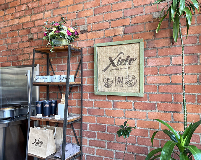 The storefront beckons like a dessert oasis in downtown Oxnard, with Xielo's elegant signage promising sweet adventures within.