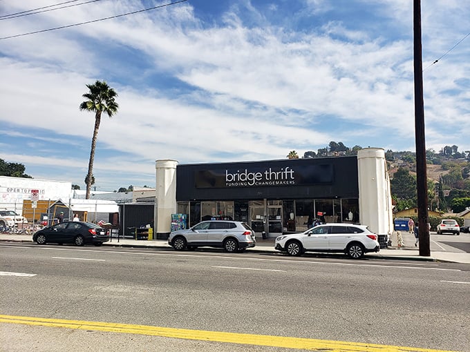 The unassuming storefront of Bridge Thrift belies the wonderland of treasures within, like finding the wardrobe to Narnia on an ordinary Los Angeles street.