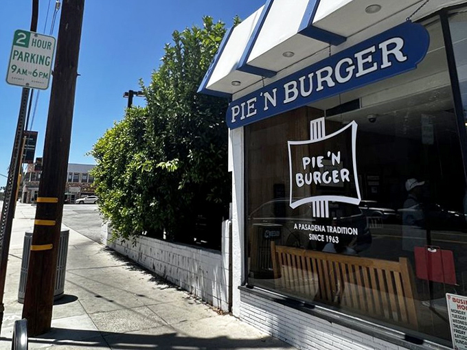 The unassuming storefront of Pie 'n Burger stands as a beacon of culinary constancy in Pasadena, where time-honored traditions trump trendy food fads.