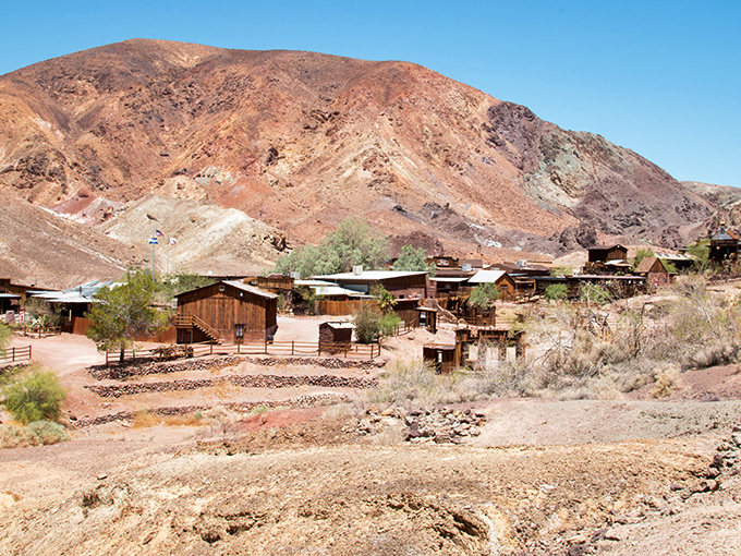 The rugged Calico Mountains cradle this preserved slice of the Old West like nature's amphitheater, creating a dramatic backdrop for historical adventures.