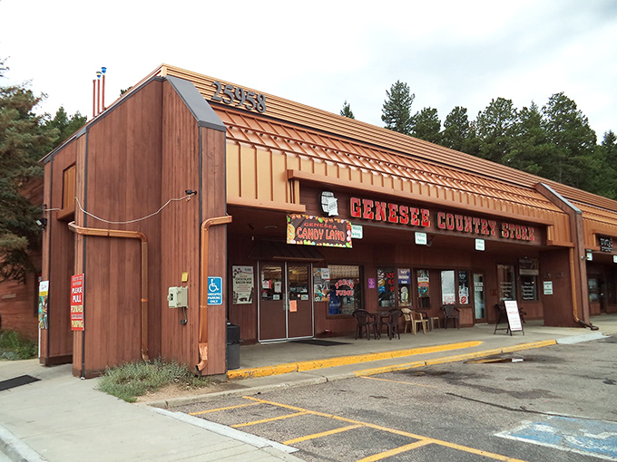 The unassuming wooden facade of Genesee Country Store hides a wonderland of sweetness within, like finding Narnia in your grandparents' closet.