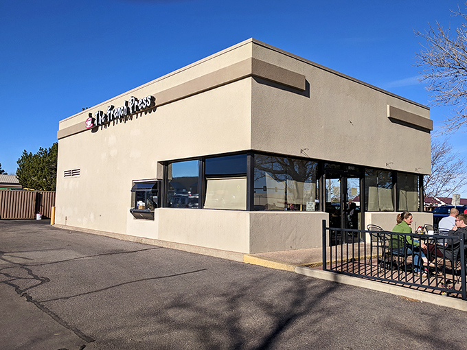 The unassuming exterior of The French Press might fool you, but like any good mystery novel, it's what's inside that counts.