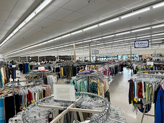 The unassuming brick exterior houses a treasure trove that would make any bargain hunter's heart skip a beat. Thrift nirvana awaits!