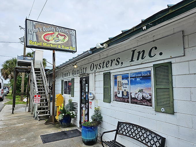 The unassuming exterior of Lynn's Quality Oysters proves once again that Florida's best seafood treasures often hide in plain sight.
