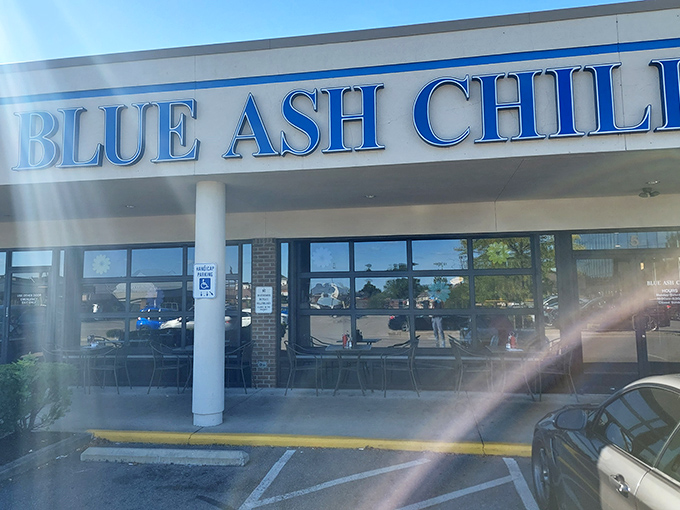 The unassuming storefront hides culinary treasures within, like finding a diamond in a strip mall. Cincinnati's chili devotees know exactly what awaits inside.