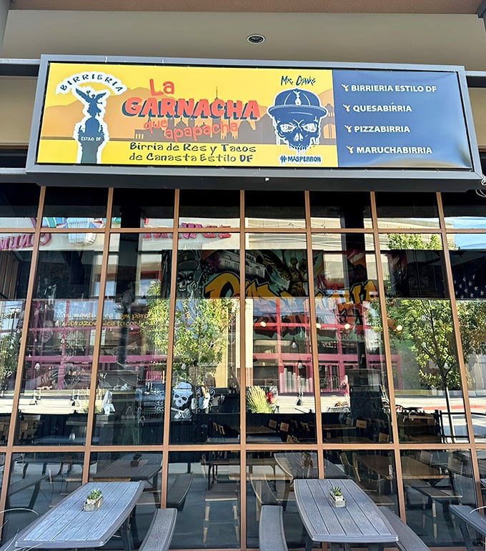 The bright yellow sign beckons like a culinary lighthouse in Boise's food landscape. Street food that hugs you? Count me in!