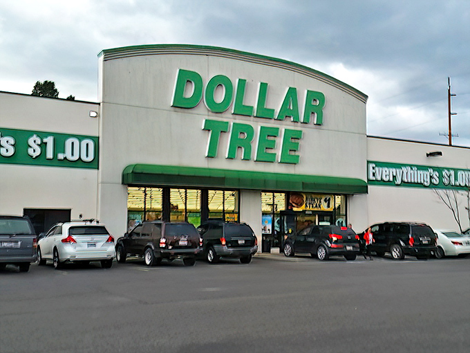 The iconic green signage beckons like a siren call to bargain hunters. Who knew paradise could be found under fluorescent lighting?