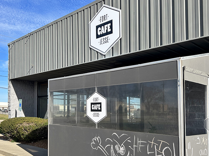 The unassuming exterior of Fort Jesse Cafe proves once again that culinary treasures often hide behind modest facades. Like finding Shakespeare in a paperback.