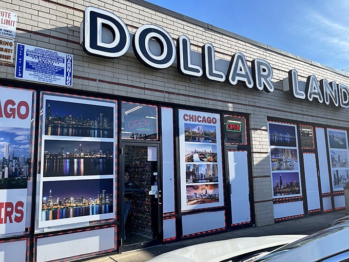 Dollar Land's unassuming exterior belies the treasure trove within, like finding a speakeasy behind a laundromat door.