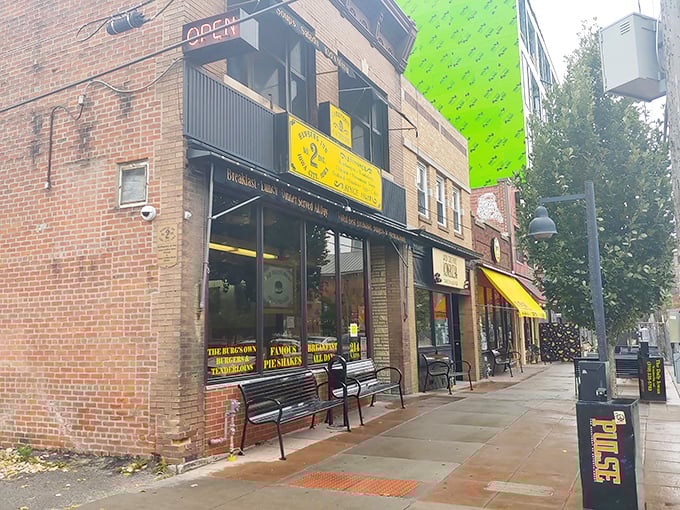 The unassuming storefront that's launched a thousand food pilgrimages. Hamburg Inn No. 2's vintage signage promises "Famous Pie Shakes" that will make you question why all desserts don't come in drinkable form.