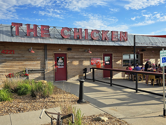 The bold red letters practically dare you to drive past without stopping. This rustic exterior houses some of Iowa's most crave-worthy comfort food.