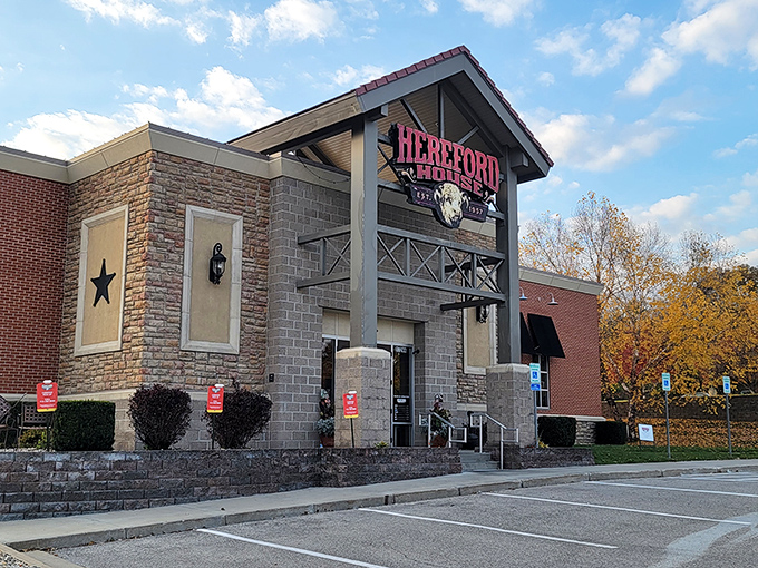 The stone and brick exterior of Hereford House stands like a beacon for beef lovers&mdash;a modern-day castle where the royalty is perfectly aged steak.