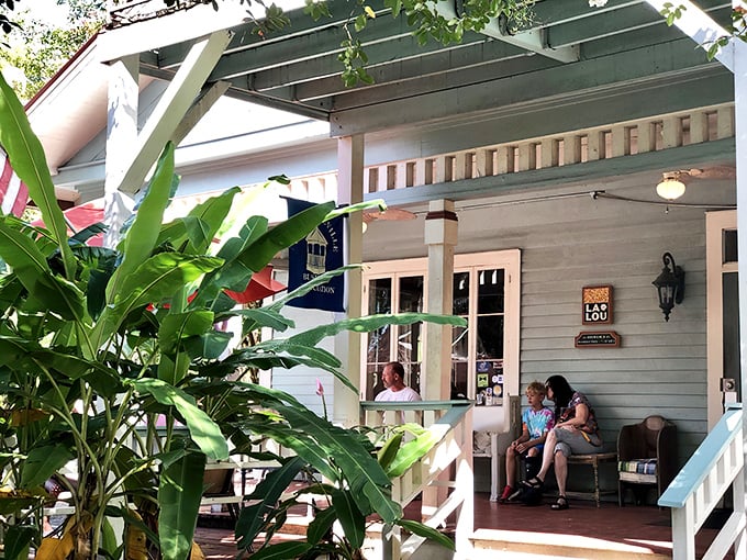 LaLou's charming blue cottage exterior invites you in like a Southern grandmother ready to feed you until your pants don't fit.