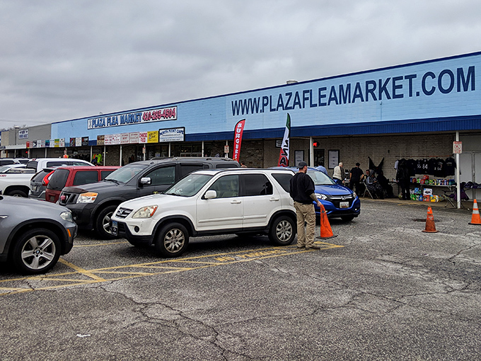 The blue-fronted wonderland beckons shoppers with its siren call of treasures waiting to be discovered on a typical Baltimore weekend.