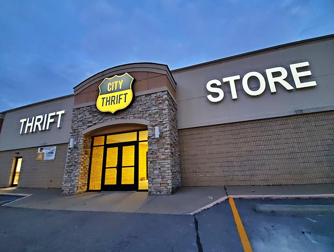 Stone facade meets bargain paradise - this warehouse wonderland beckons treasure hunters with promises of incredible finds.