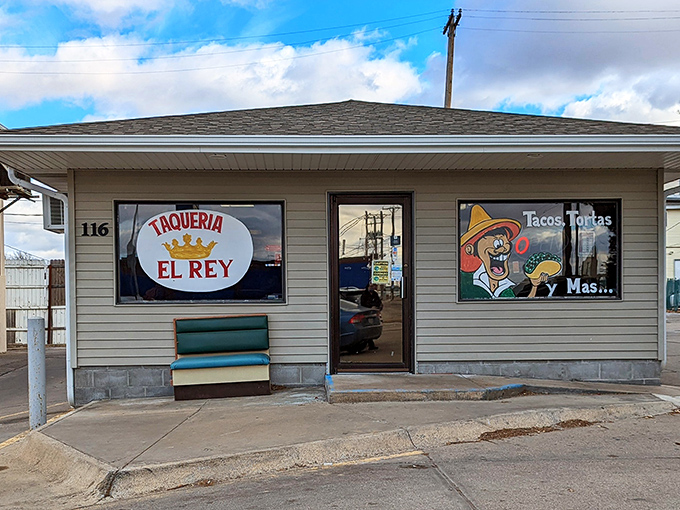 The unassuming exterior of Taqueria El Rey might not stop traffic, but locals know this modest storefront houses culinary treasures worth the journey.