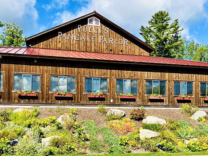 The quintessential New England breakfast experience housed in rustic wooden charm. Polly's sits like a maple-scented beacon on the hillside, welcoming hungry pilgrims.