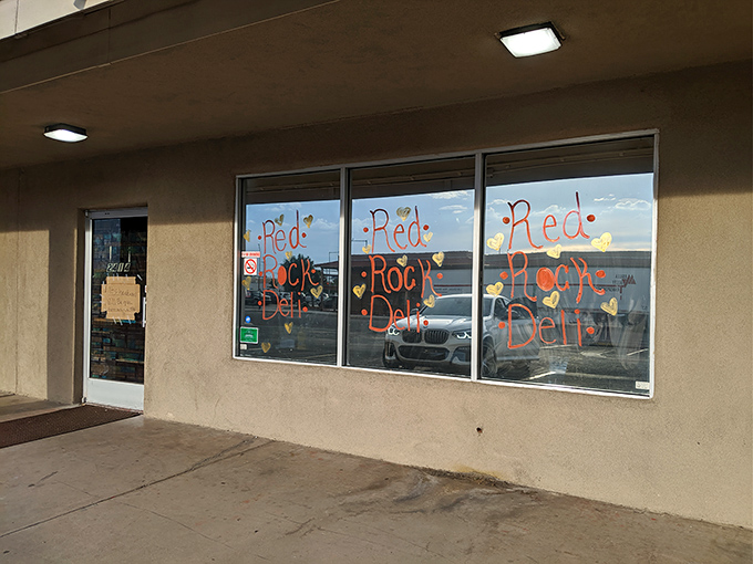 The unassuming exterior of Red Rock Deli might not stop traffic, but trust me—what's inside will stop you in your tracks. Culinary treasures await!