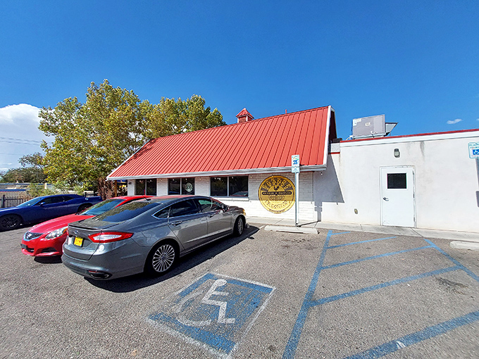 The iconic red roof of Frank's Famous beckons hungry travelers like a lighthouse for comfort food enthusiasts. Worth every mile of the journey.