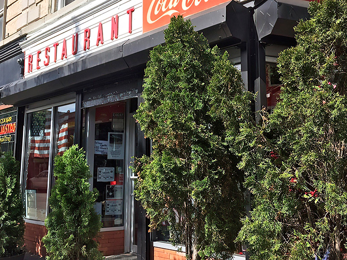 That classic corner storefront isn't just architectural eye candy&mdash;it's a beacon of breakfast hope on Washington Avenue, promising pancake nirvana inside.