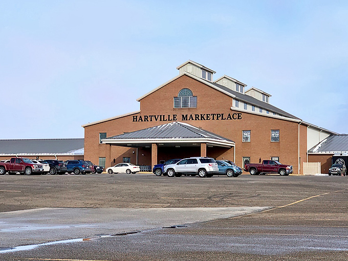 Step into a world where shopping feels like exploring a small town. The mint-green exterior of Pangea Keto is just one storefront in this vast indoor treasure hunt.