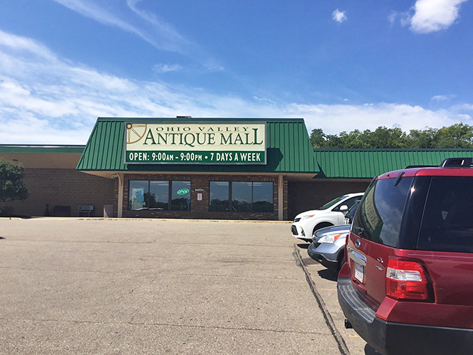 The unassuming green-roofed exterior hides a universe of treasures inside. Like finding out your quiet neighbor was once a rock star.