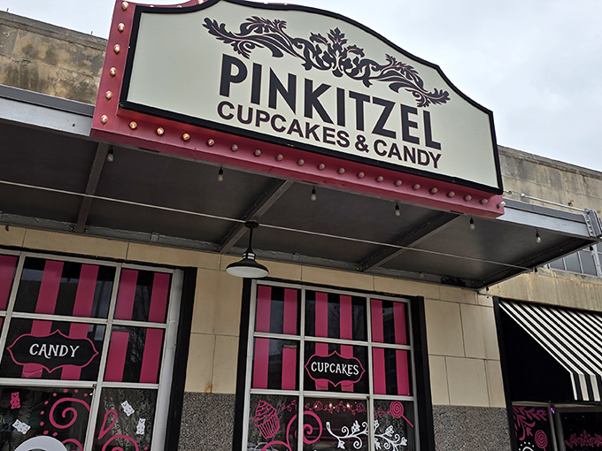 The marquee-lit storefront beckons like a pink beacon of sugary salvation in Bricktown. Sweet dreams are made of this!