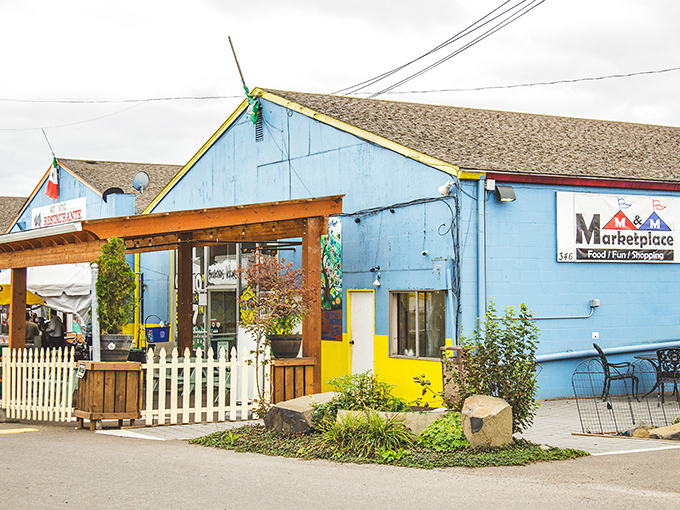The blue exterior of M&M Marketplace might not win architectural awards, but inside this unassuming building lies a treasure trove of cultural delights.