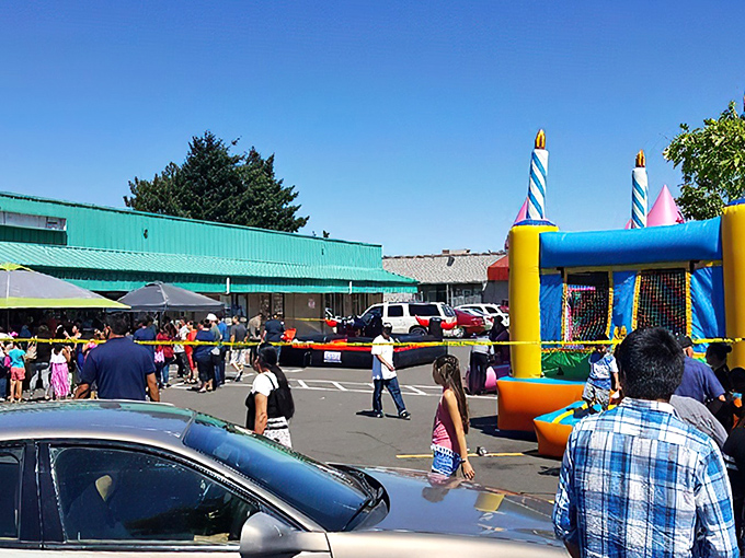 The green-roofed wonderland of Lancaster Flea Market beckons shoppers with promises of treasures and the occasional bouncy castle for the kids. Weekend adventures await!