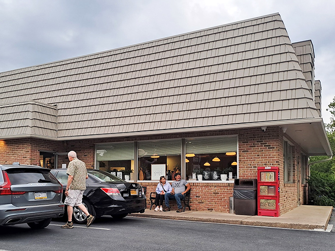 The unassuming exterior of Katie's Kitchen promises Amish cooking magic within. Like finding a Broadway show in a barn &ndash; the best surprises come in modest packages. Ph