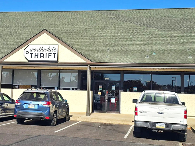 The unassuming exterior of Worthwhile Thrift belies the treasure trove within. Like a poker player with a royal flush, it keeps its best cards hidden.