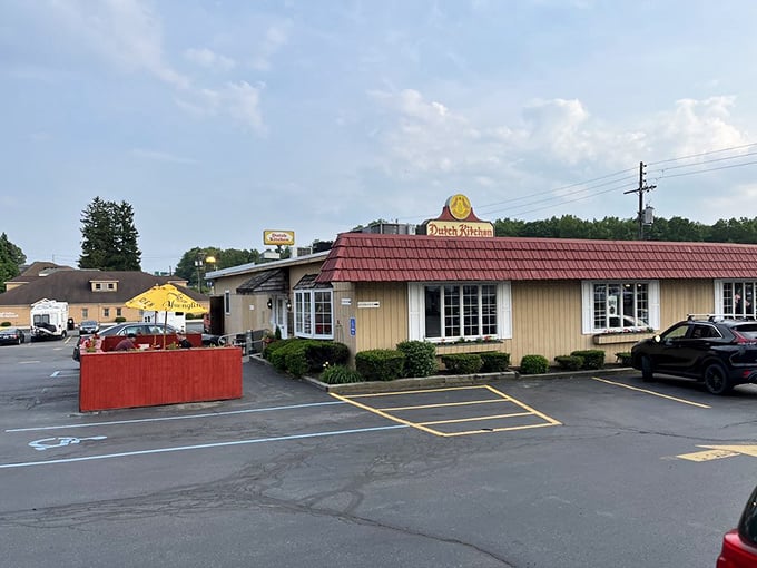 The unassuming exterior of Dutch Kitchen beckons like a beacon of comfort food salvation just off I-81. Classic Americana at its finest.