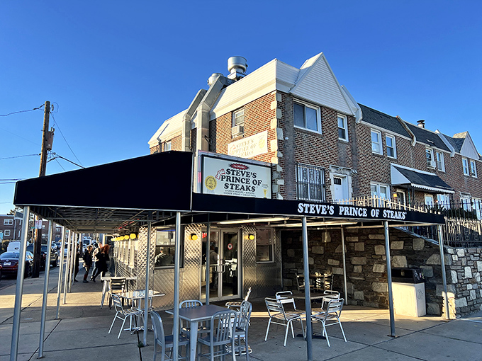 The kingdom where cheesesteak dreams come true. Steve's iconic storefront in Northeast Philly stands as a beacon for sandwich pilgrims seeking meaty enlightenment.