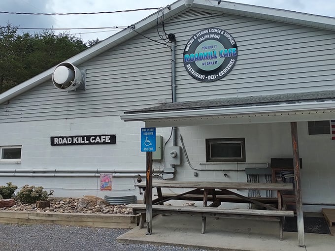 The unassuming exterior of Road Kill Cafe in Artemas might make you do a double-take. Don't worry&mdash;the only thing flat here is the incredible value!