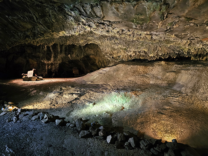 Nature's underground art gallery awaits at Indian Echo Caverns, where limestone formations tell stories millions of years in the making.