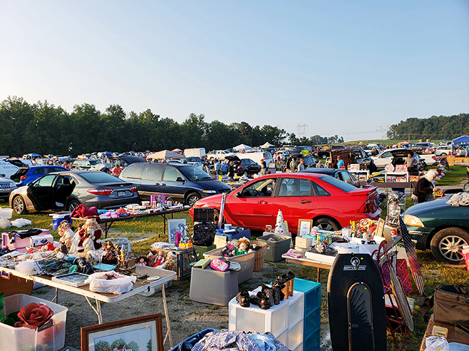 The treasure hunter's paradise spreads out under Pennsylvania blue skies. At Jake's Flea Market, the thrill of discovery awaits around every corner.