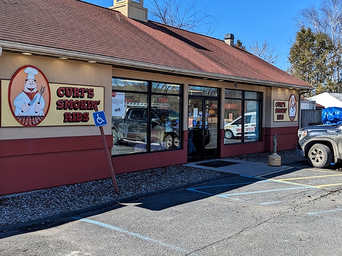 The unassuming exterior of Curt's Smokin' Ribs proves once again that the best BBQ joints don't waste money on fancy facades&mdash;they invest in what matters: smoke and meat.