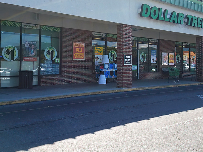 The green lettering beckons like a beacon of bargain hope. This unassuming storefront in Pigeon Forge hides treasures that would make extreme couponers weep with joy.