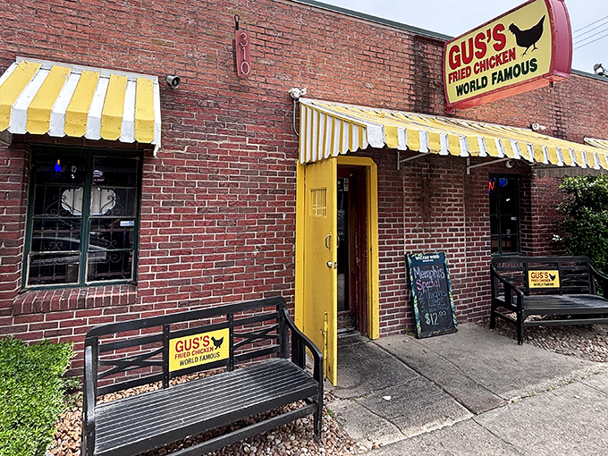 The unassuming brick exterior with its cheerful yellow door and striped awnings is like a superhero's secret identity&mdash;hiding extraordinary powers behind an ordinary facade.